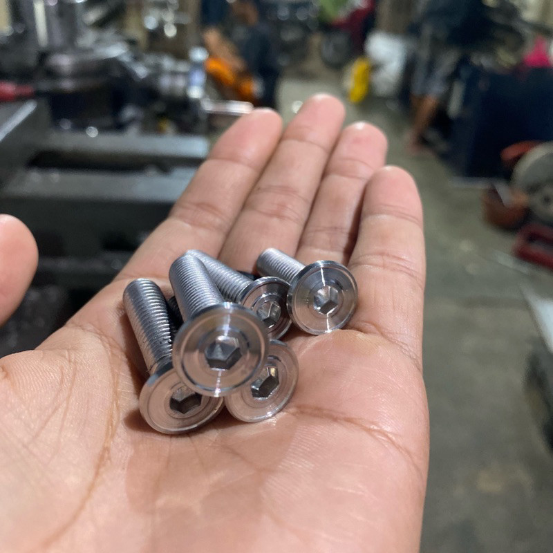 Jual baut L m10 / baut 14 / drat 14 probolt slim stainless Handmade panjang 2cm sampai 4cm drat ...