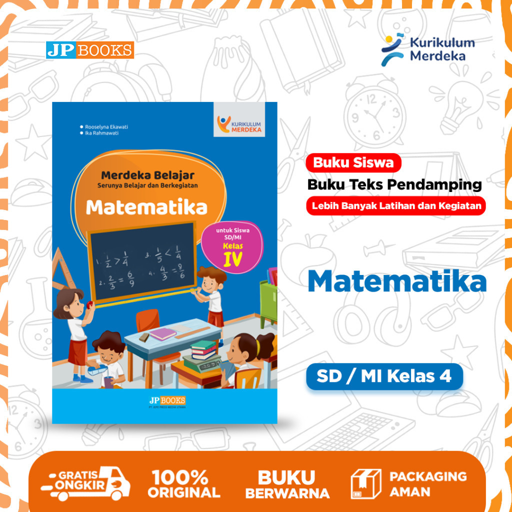 Jual JP Books – Buku Teks Siswa Pendamping Kurmer Sekolah Matematika SD Kelas 4 - Kurikulum ...