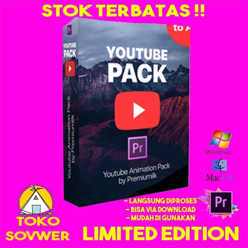 Jual Youtuber Pack for Premiere Pro LENGKAP - Windows Mac GARANSI ...