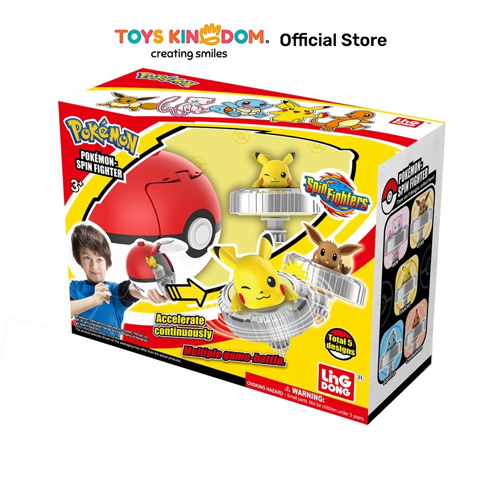Jual Toys Kingdom Emco Ling Dong Pokemon Spin Fighter Pikachu - Mix ...