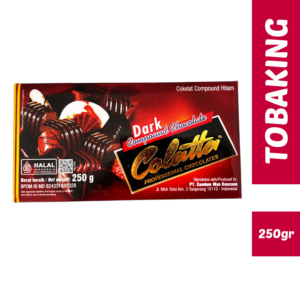 Jual COLATTA Dark Chocolate Compound 250 gr / Cokelat Batang / Dark ...