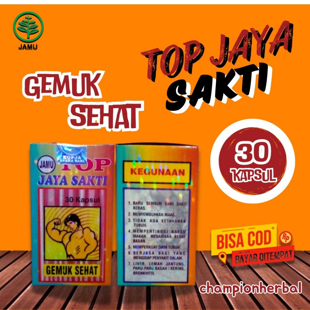 Jual Jamu Kapsul Gemuk Sehat Top Jaya Sakti | Shopee Indonesia