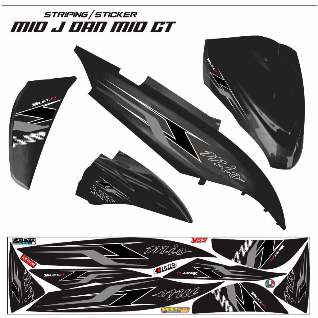 Jual STIKER ALL MOTOR MIO J / VARIASI STRIPING MIO GT VARIASI MOTIF MIO ...