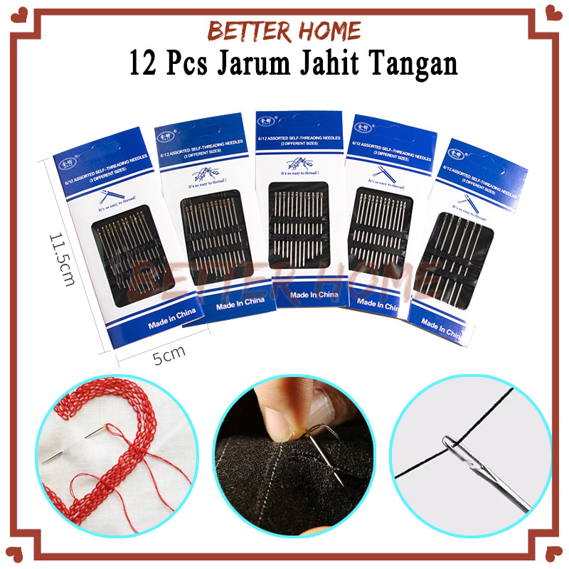 Jual 12 Pcs Jarum Jahit Tangan/Jarum Jahit Tangan Set/Jarum Jahit ...