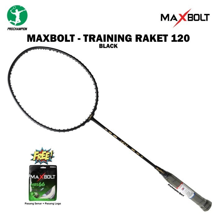 Jual Raket Badminton Maxbolt Training Raket 120 gr Black Gold | Shopee ...
