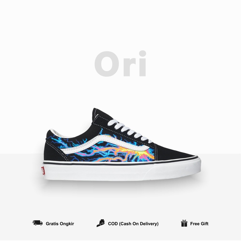 Jual Vans Old Skool Electrical Flame Original 100 BNIB Global Market ...