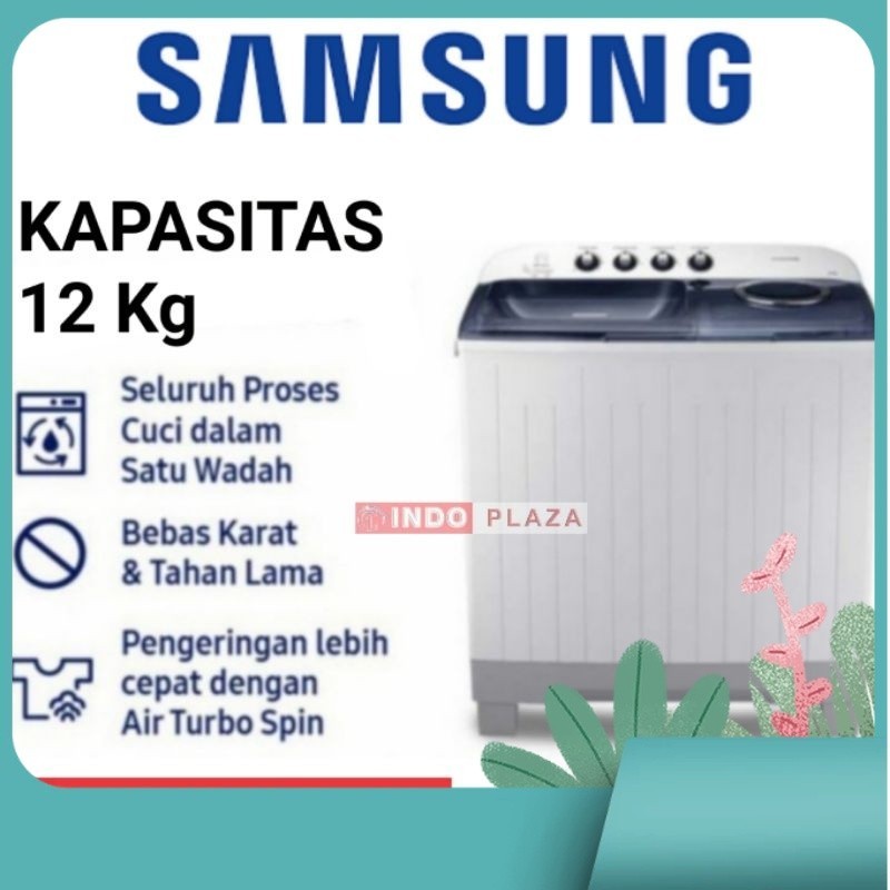 Jual MESIN CUCI 2 TABUNG 12 Kg / 12Kg SAMSUNG WT12J4200MB/SE | Shopee Indonesia