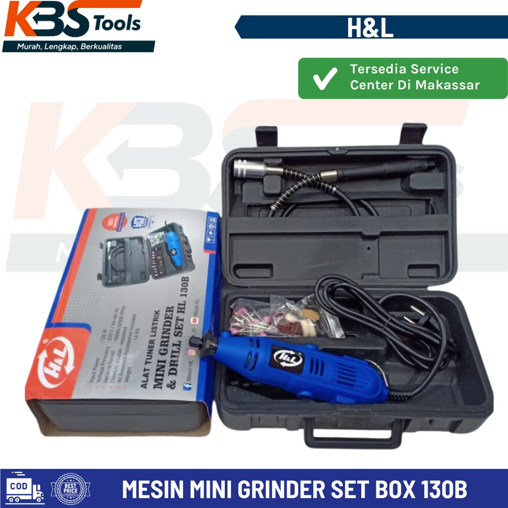 Jual Mesin Mini Die Grinder Set Box - Gerinda Botol Bor Tuner HL 130 B ...