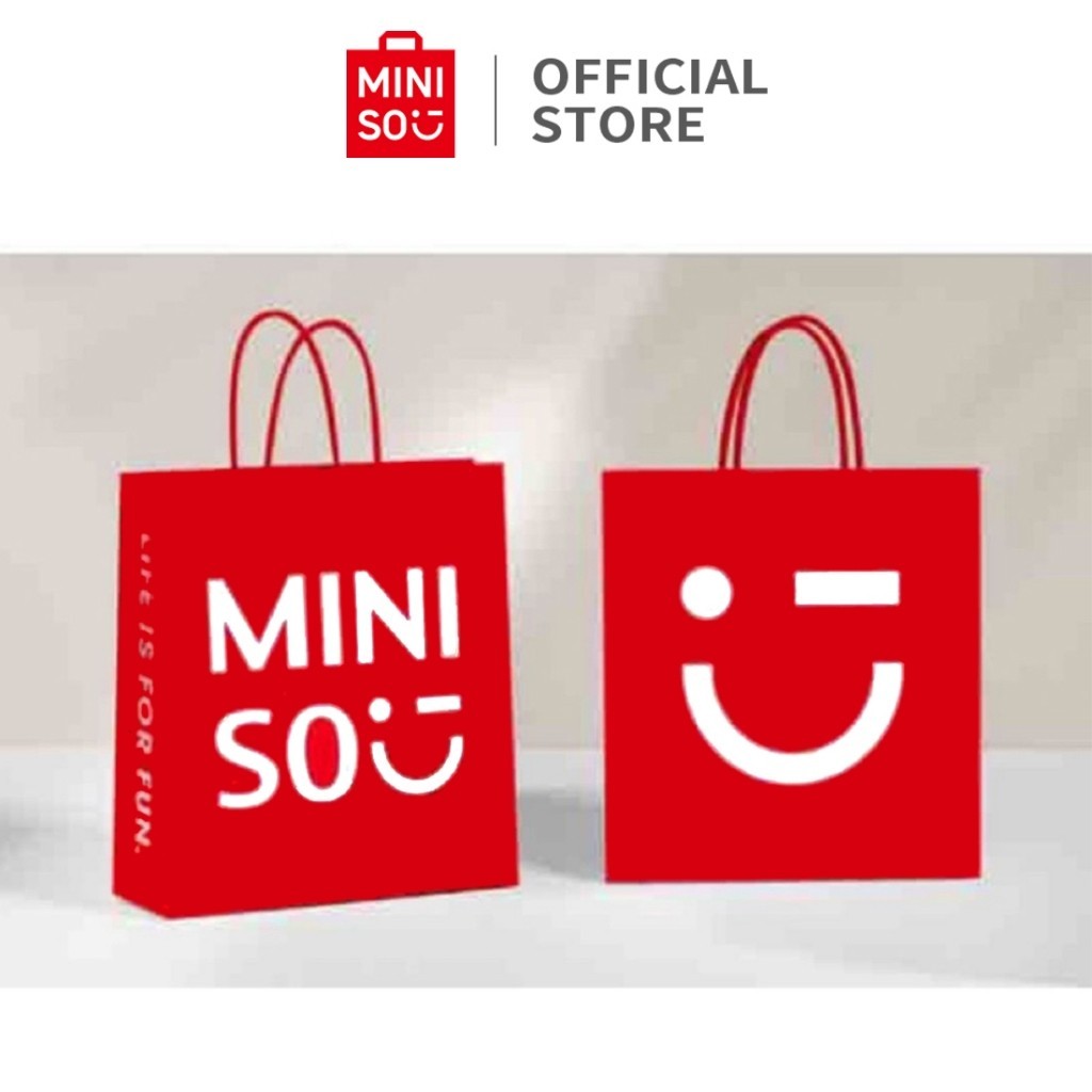 Jual MINISO Paper bag RED Medium Small | Shopee Indonesia