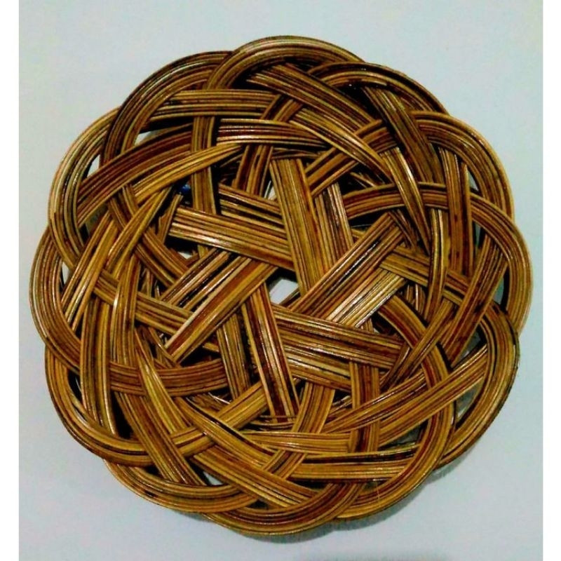 Jual Piring Rotan Anyam Piring Lidi Anyaman Asli Bambu Lidi Murah ...