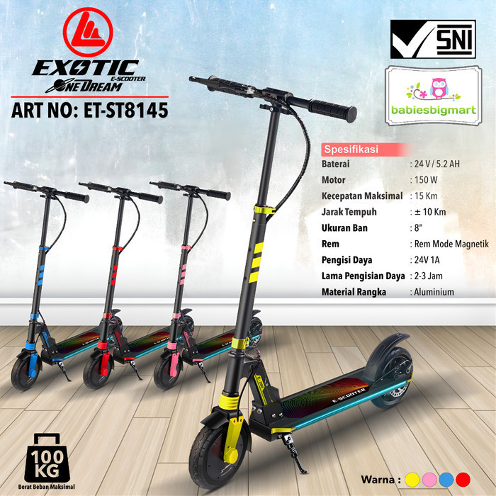 Jual Scooter Listrik Exotic ST 8145 Electric Skuter Otoped Garansi ...