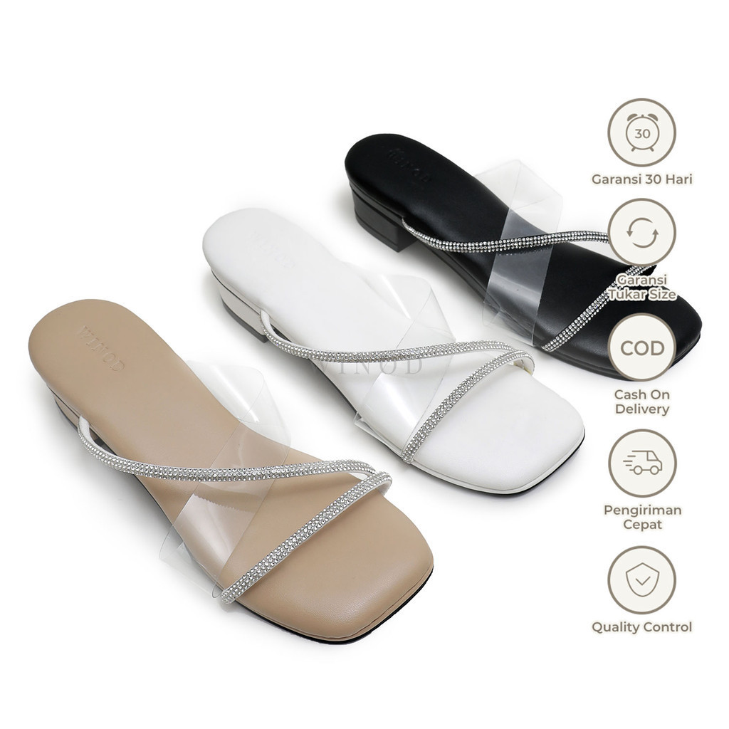 Jual WINOD - Syafira Heels Wanita 3cm / Heels Pesta / Heels Import ...