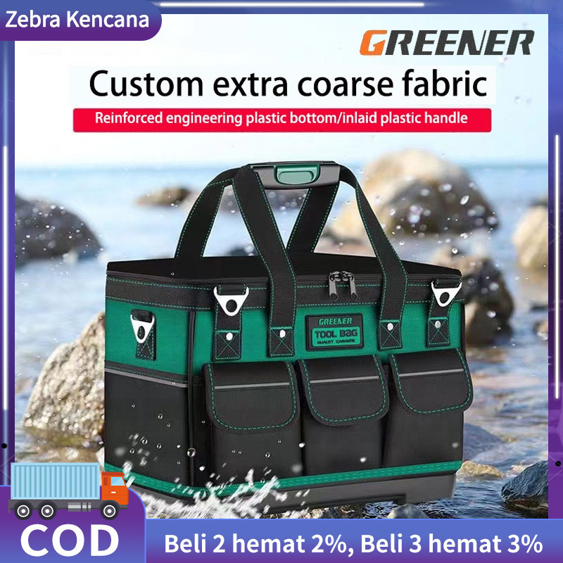 Jual GREENER Tool Bag 13 - 23 Inch Kain Oxford Tebal Tas Alat Perkakas ...