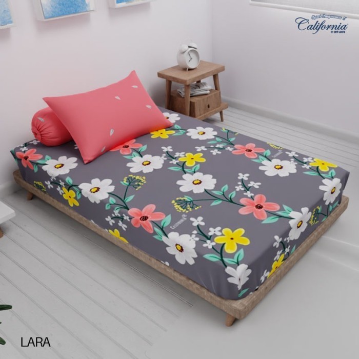 Jual CALIFORNIA Sprei Single Full Fitted 120x200 Lara | Shopee Indonesia