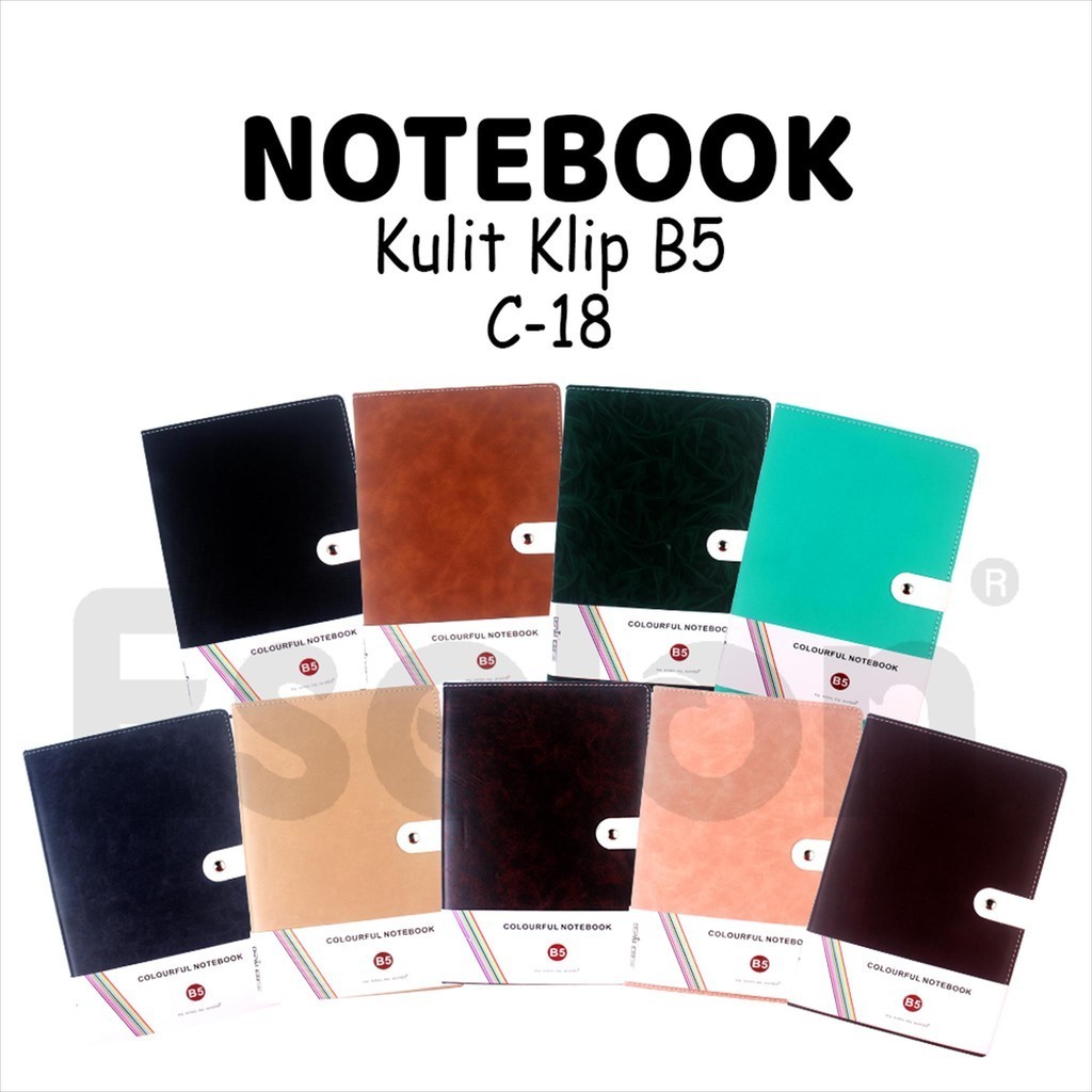 Jual Note Book B5 CLIP C-18 / Diary Kulit B5 Office 96 lbr | Shopee ...