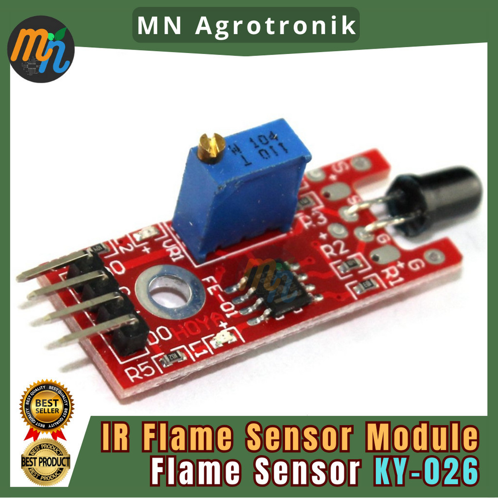 Jual FLAME SENSOR MODULE KY-026 FIRE DETECTION SENSOR MODULE ARDUINO | Shopee Indonesia