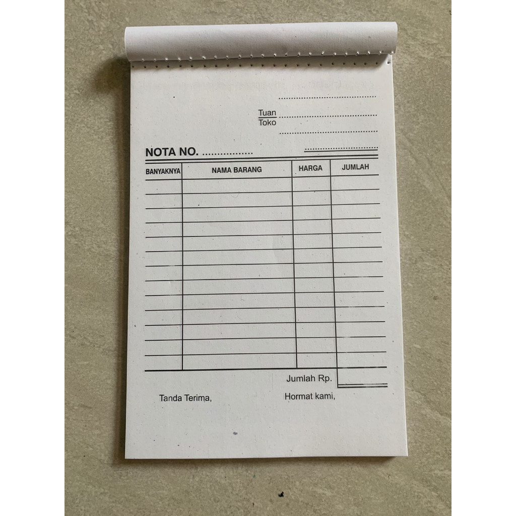 Jual NOTA 1 PLY, NOTA KONTAN RANGKAP 1 (LINK OPSIONAL) | Shopee Indonesia