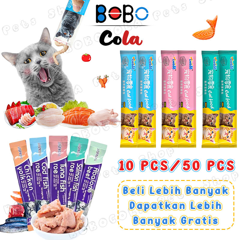 Jual 50pcs Liebao Snack Kucing Cemilan Kucing Strip Kucing Makanan ...