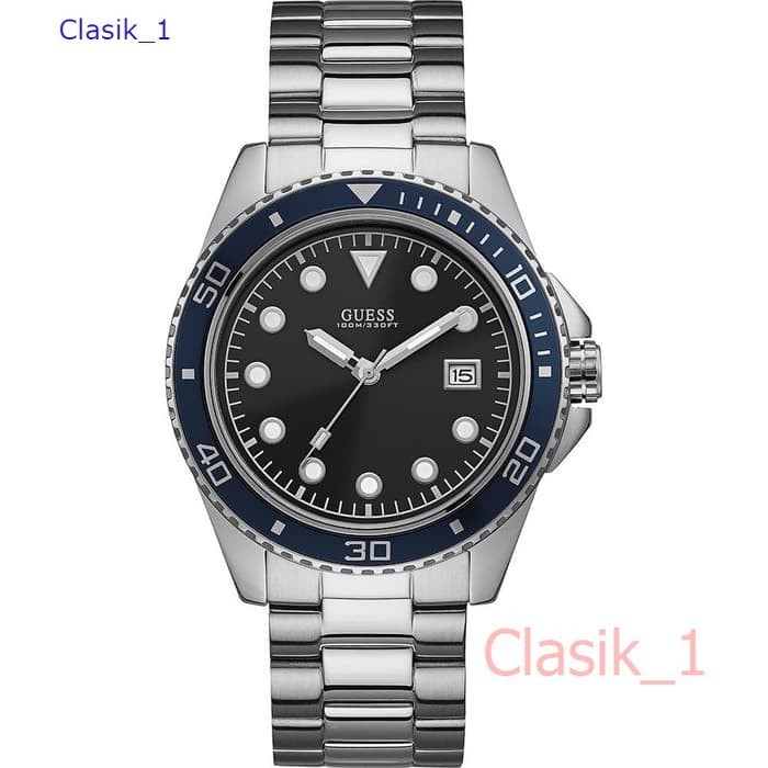Jual Original 100%!! GUESS W1002G1 Crew - Jam Tangan Pria - Silver ...