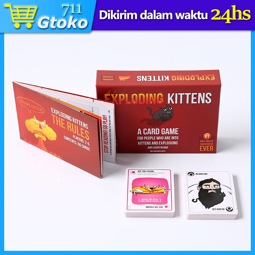 Jual Exploding Kittens Family Party Board Games Cards Mainan Kartu Anak ...