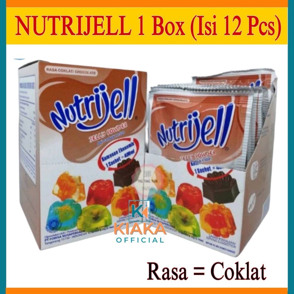 Jual Nutrijel Jelly Instant 15gr Rasa Coklat Kemasan Ekonomis 1 Pack ...