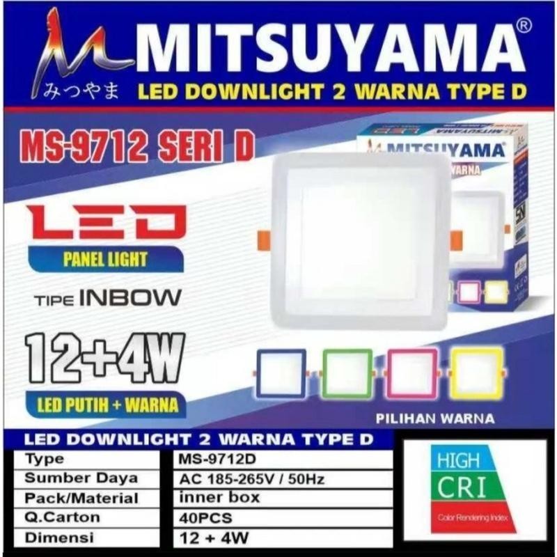 Jual Lampu Led Panel/Downlight Inbow 2 warna Tipe D (MS-9712D) | Shopee ...