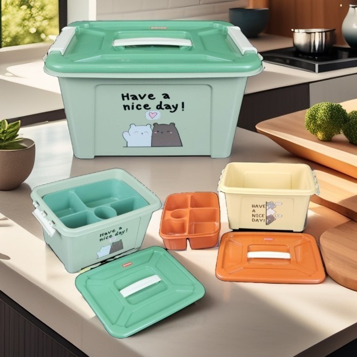 Jual Kotak Nasi Selamatan Slametan Susun Sekat Mini Container 2 susun ...