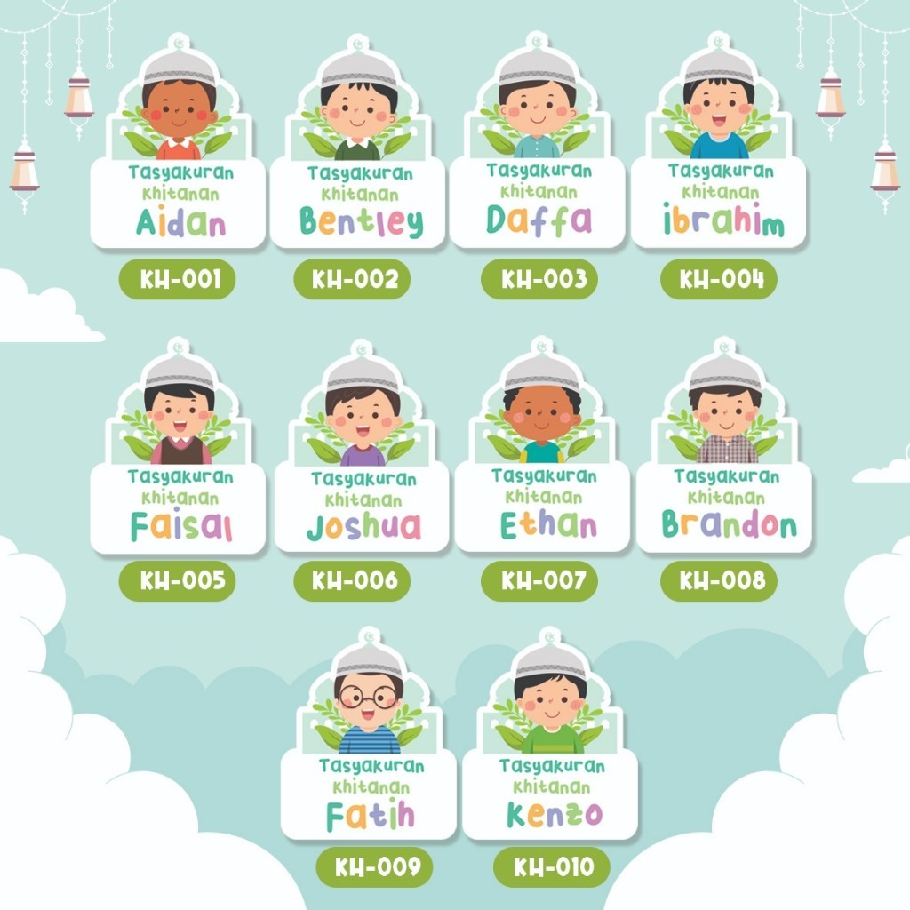 Jual Sticker Syukuran Khitanan Anak Sticker Bento Tasyakur Walimatul ...