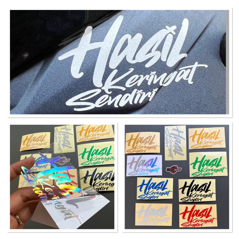Jual Stiker Sticker HASIL KERINGAT SENDIRI cutting | Shopee Indonesia