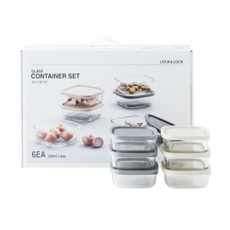 Jual LOCKNLOCK Baby Food Container Oven Glass 320ml White Grey 1pc ...