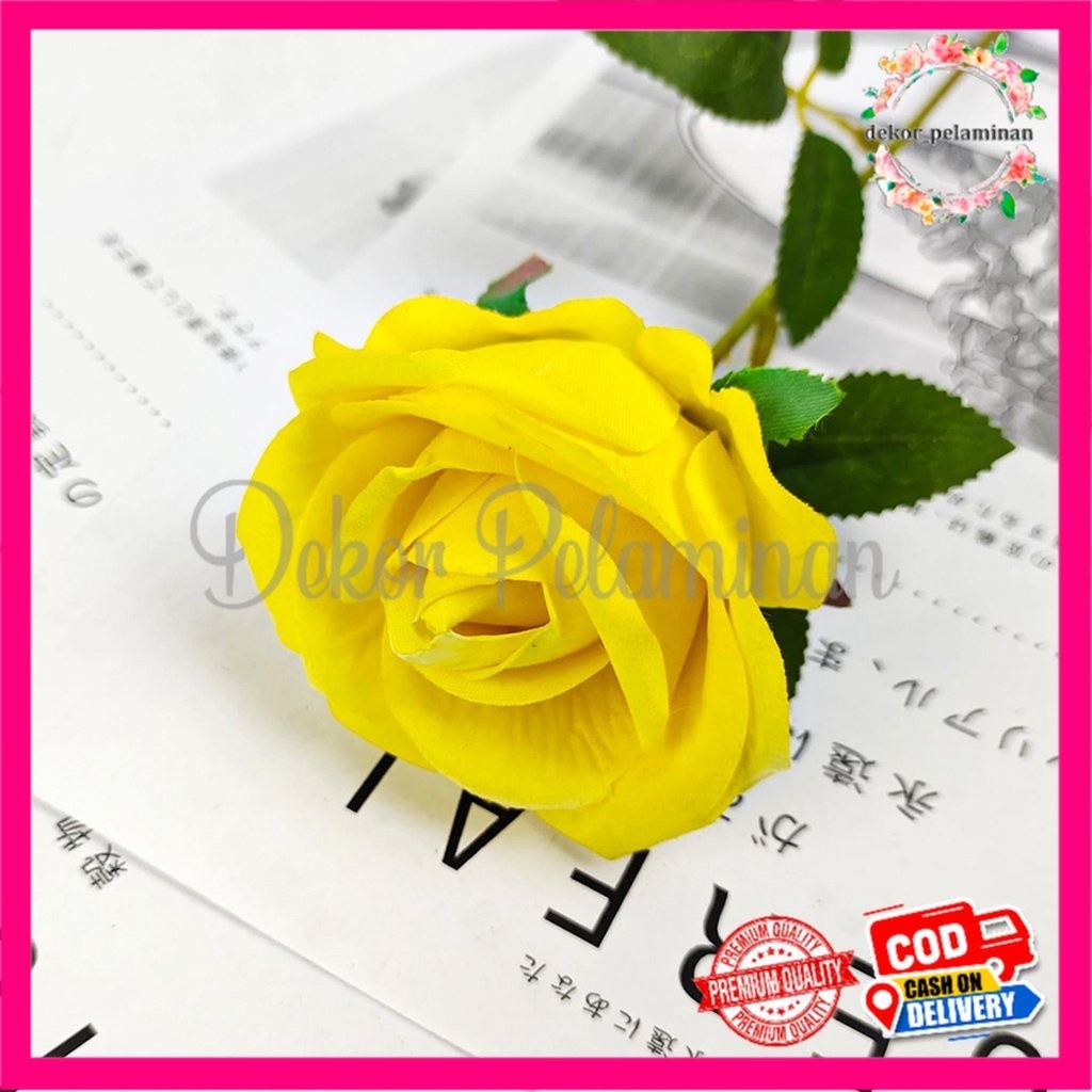 Jual Rose Bludru Bunga Mawar Panjang Tangkai 50cm Imitasi kain ...