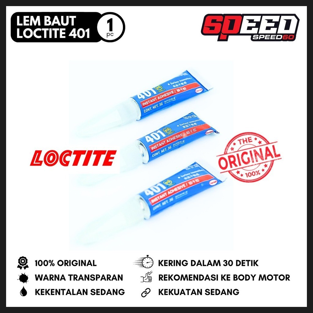 Jual Henkel Loctite 401 Cyanoacrylate Lem Part Body Motor 3 Ml ...