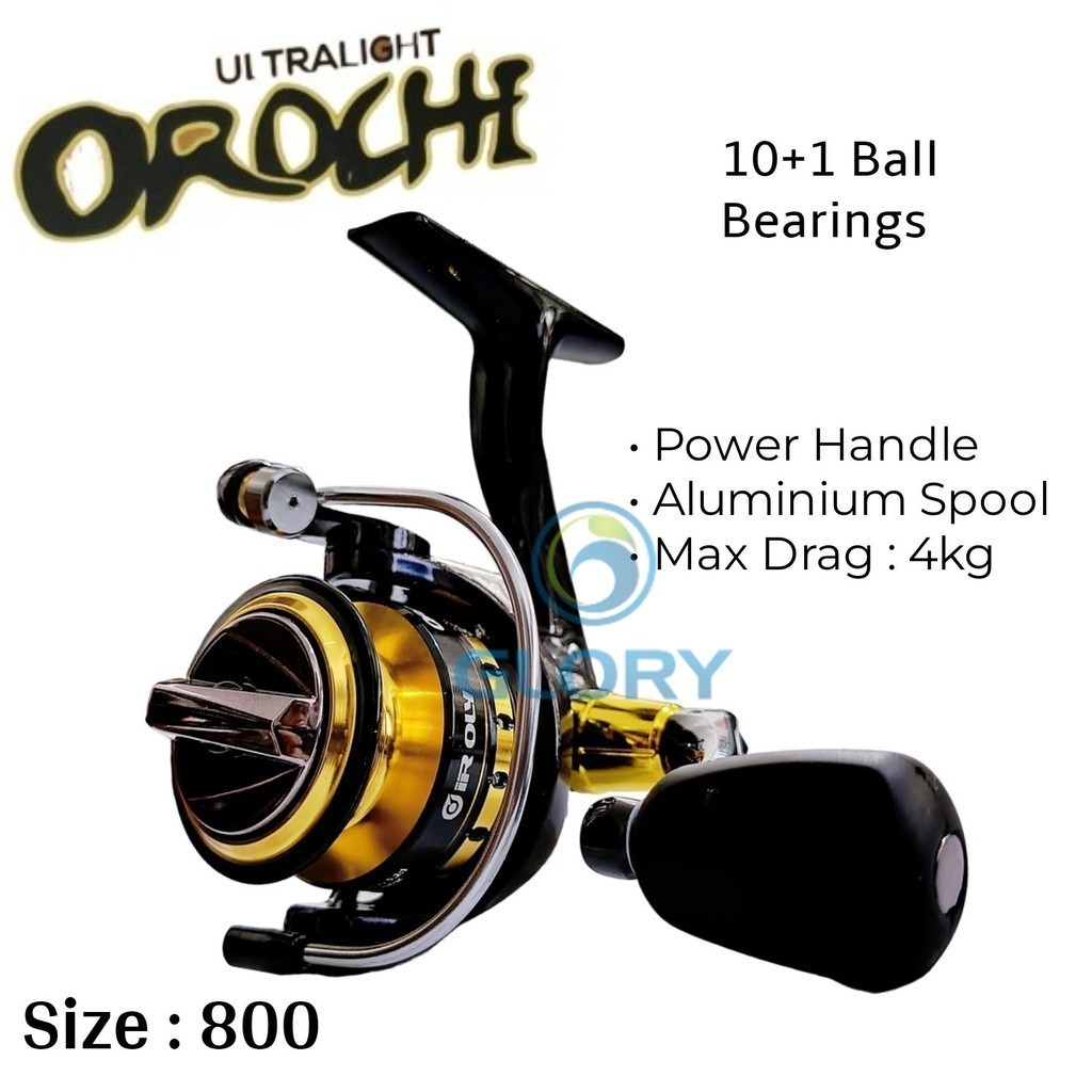 Jual Iroly Orochi 800 Reel Spinning Ultraligh Series Max Drag 4kg Aluminium Spool Power Handle ...