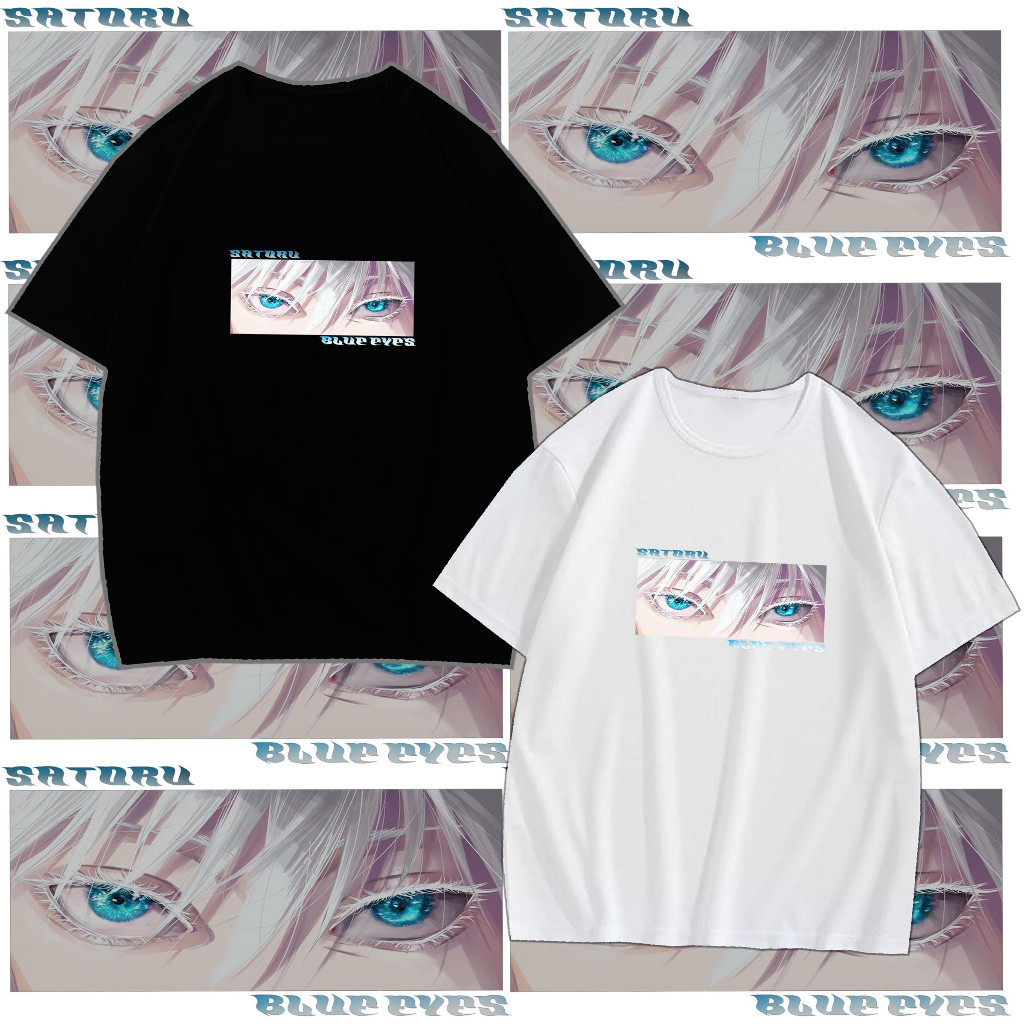 Jual (RahmwtiOfficial) KAOS GOJO SATORU ATASAN LENGAN PENDEK BLUE EYES ...