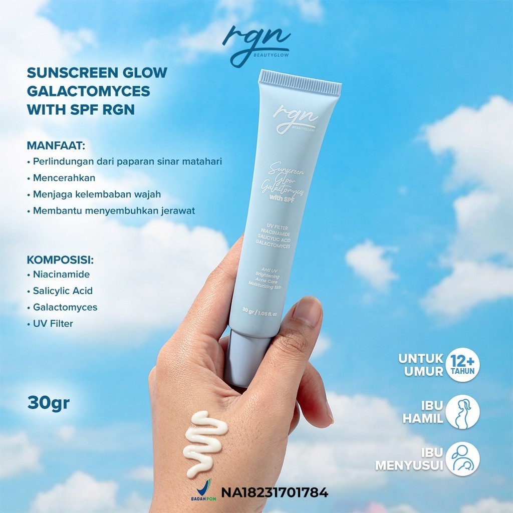 Jual RGN Beautyglow Sunscreen Glow Galactomyces With Spf BPOM | Shopee ...