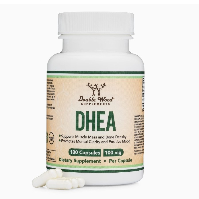 Jual double wood DHEA 100mg 180 Capsules Max Strength 6 Month Supply ...