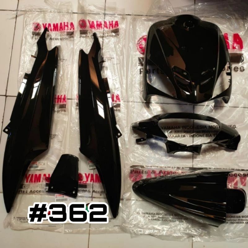 Jual Cover Body Halus Motor Yamaha Mio Sporty / Mio Smile Warna Hitam ...