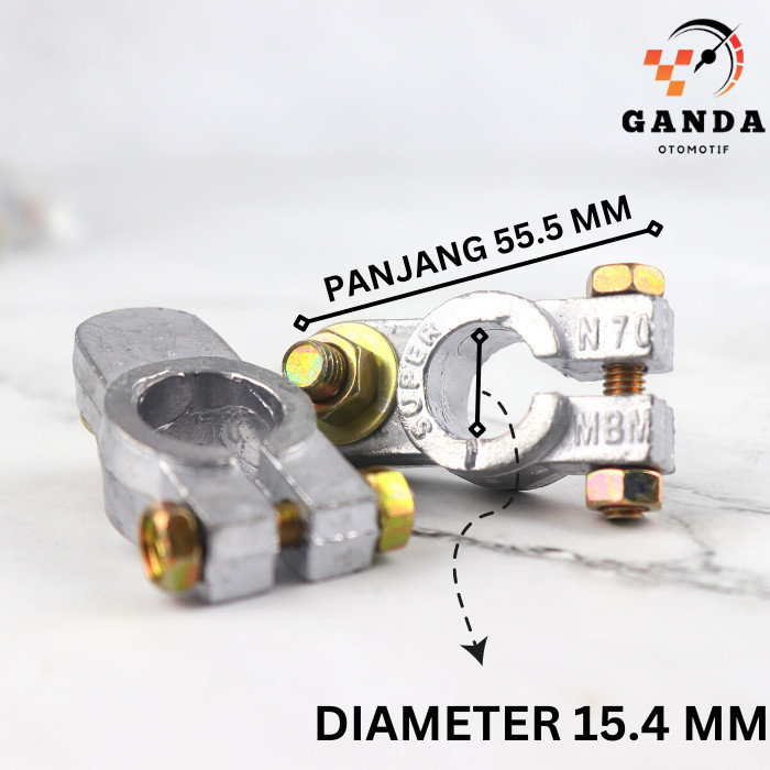 Jual KEPALA AKI N70 BESAR TIMAH / KLEM ACCU TEBAL SUPER JUMBO UNIVERSAL ...