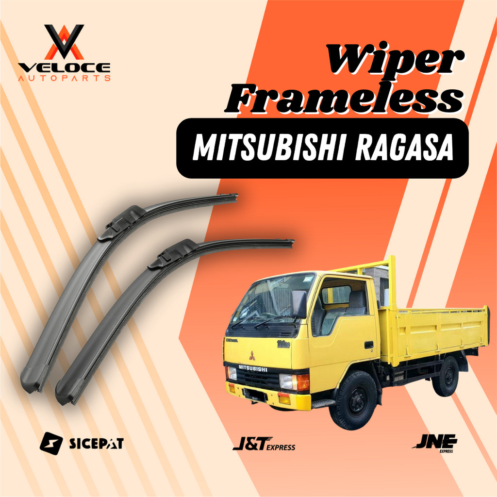 Jual Wiper Mobil Mitsubishi Truk Ragasa Model Frameless Soft 1 Set ...