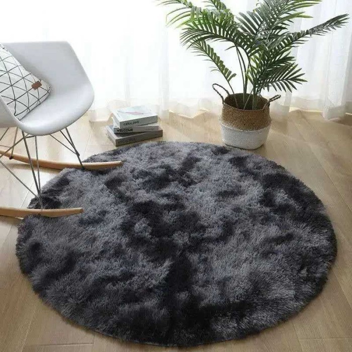 Jual Karpet Bulu Soft Fluffy Round Rug Home Decor Plush Carpet Soft ...