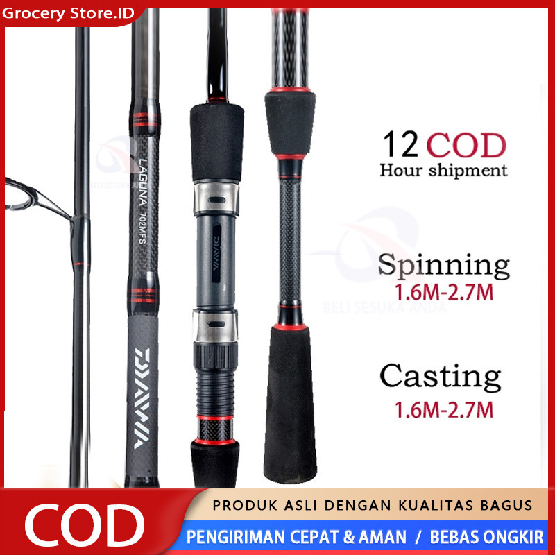 Jual DAIWA joran pancing karbon, M Power (1,65 meter - 2,7 meter), cocok untuk air tawar dan ...