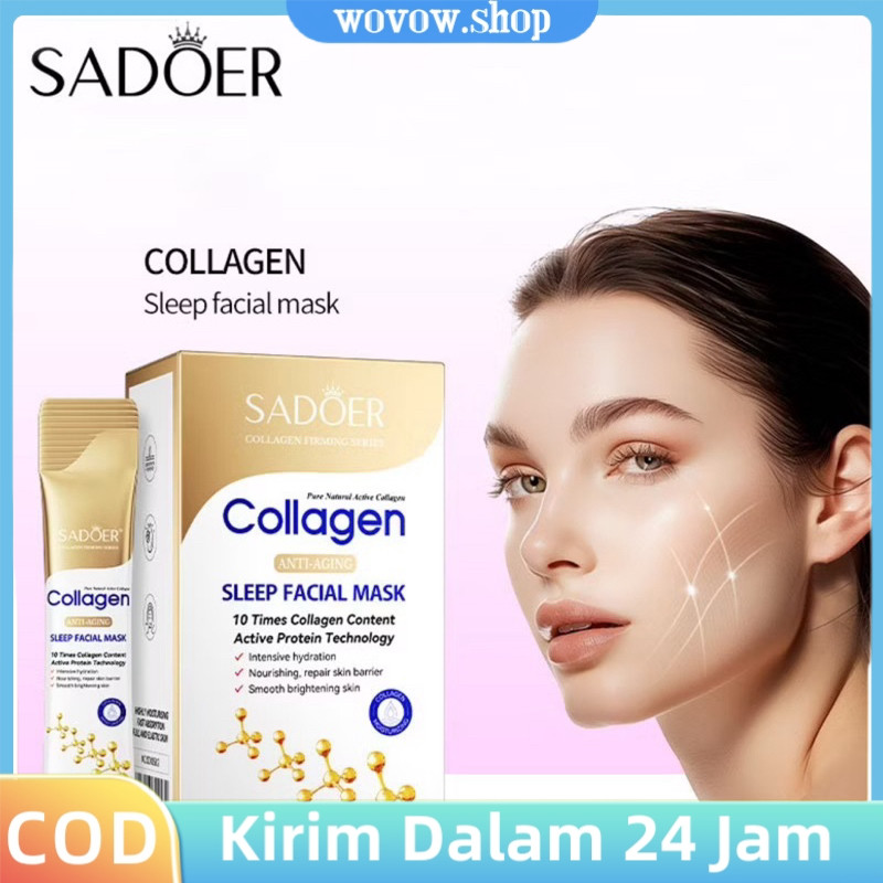 Jual SADOER COLLAGEN SLEEPING MASK ISI 20 pcs | Shopee Indonesia