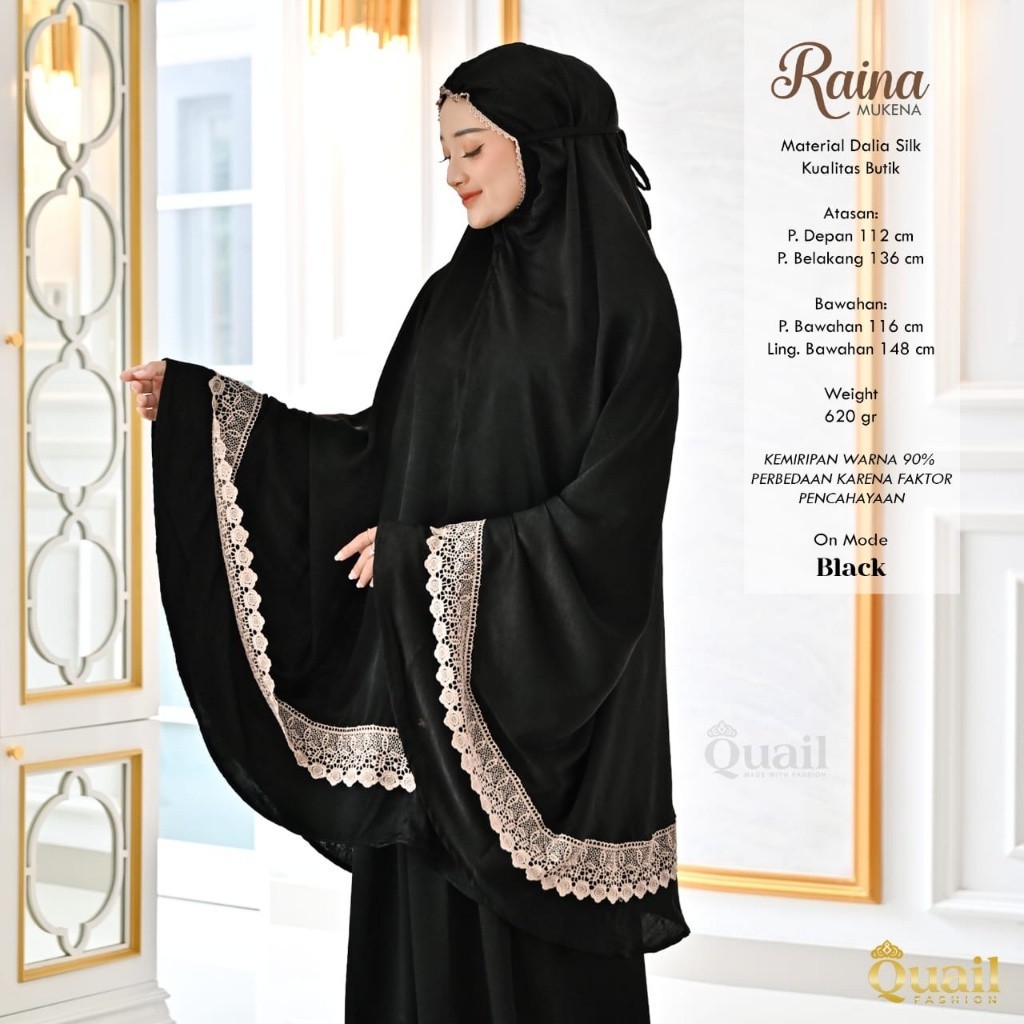 Jual Raina Mukena original Quail hijab Wanita Dalia Silk Kualitas Butik ...
