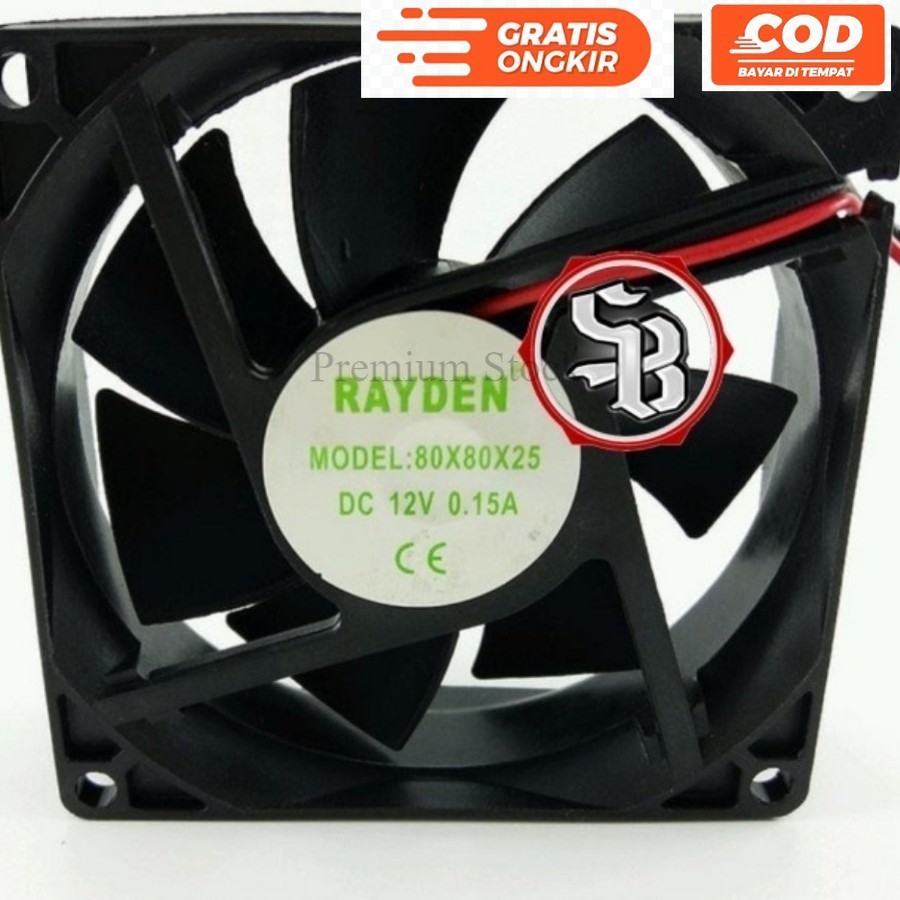 Jual FAN DC 8CM 12VOLT Murah ukuran 8 cm | Shopee Indonesia