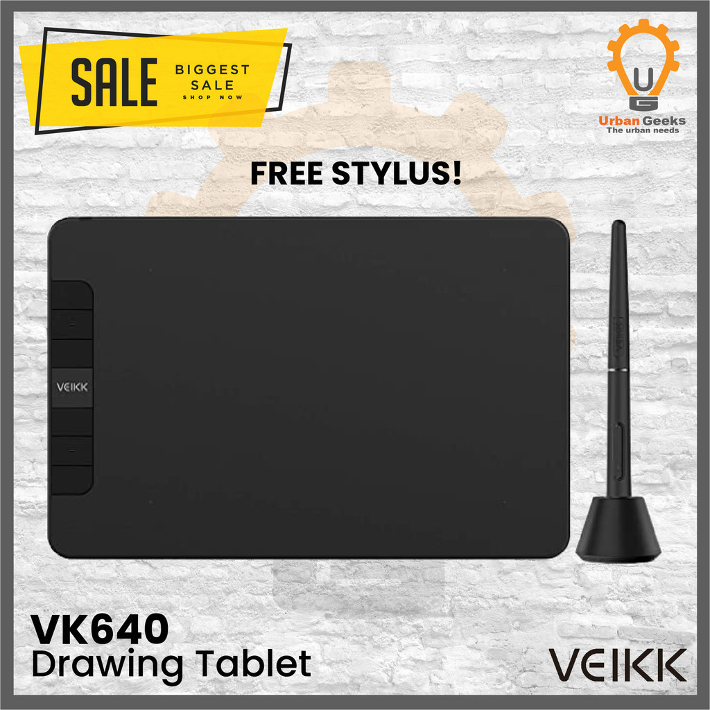 Jual VEIKK VK640 Digital Graphic Drawing Pen Tablet OSU Alter S640 A30 ...