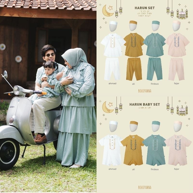 Jual BOHOPANNA - HARUN SET BOHOPANNA - HARUN BABY SET BOHOPANNA - HARUN DADDY SHIRT - RAYA ...