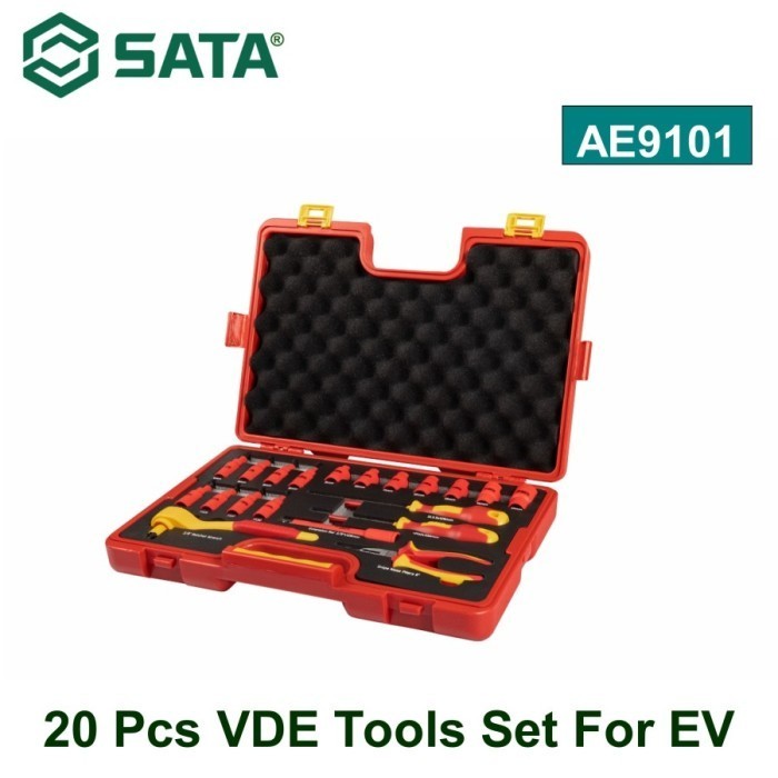 Jual SATA Tool Kit Set Listrik 20 Pcs - AE9101 VDE Tools Set For EV ...