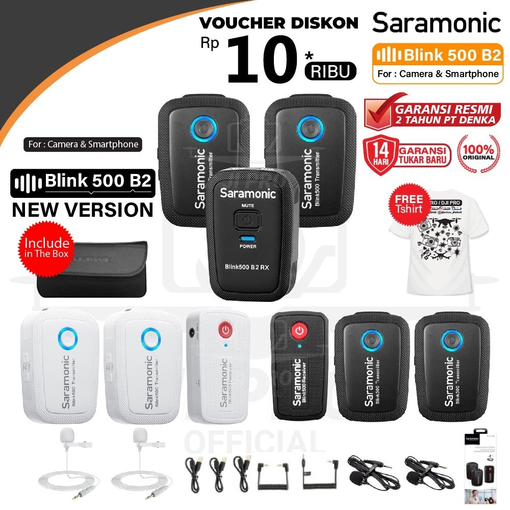 Jual Saramonic Blink 500 B2 Tx Tx Rx Wireless Omni Lavalier