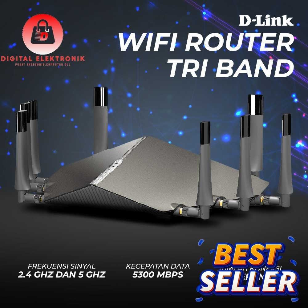 Jual D-Link AC5300 Ultra WiFi Router Tri Band MU-MIMO 2.4/5.0GHz 8 ...