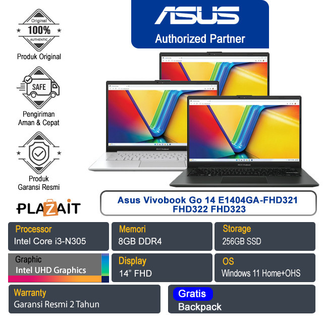 Jual Asus Vivobook Go 14 E1404GA-FHD321 FHD322 FHD323 /Intel Core i3 ...